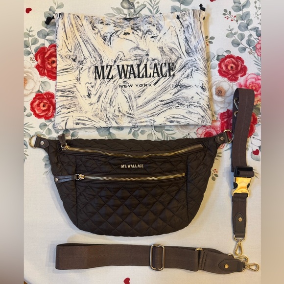 MZ Wallace | Bags | Mz Wallace Walnut Crosby Sling | Poshmark